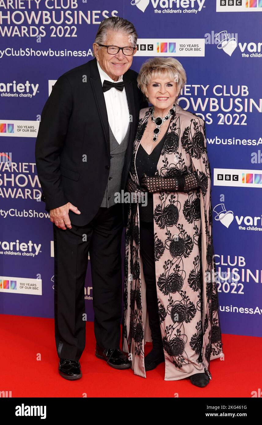 Gloria Hunniford and her husband Stephen Way arrive at the Variety Club Showbusiness Awards at ...