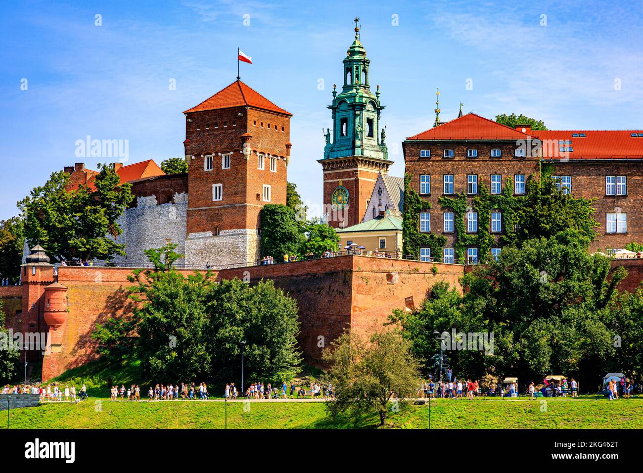 Exterior view of the Wawel Royal Castle in central Krakow, Poland Stock ...