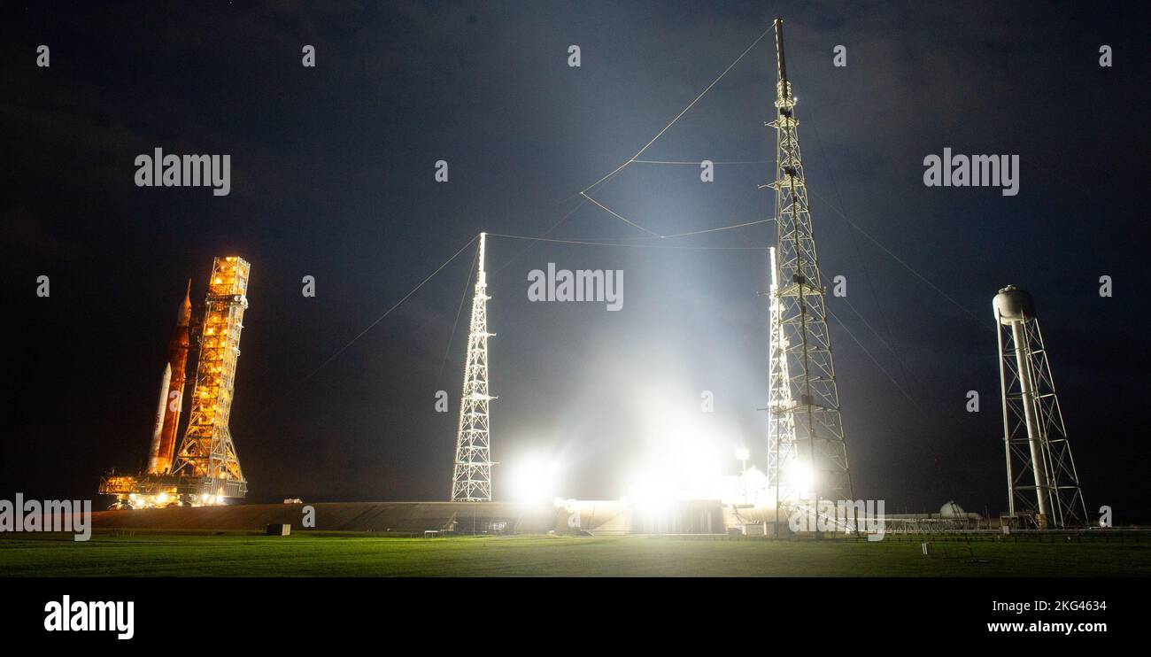 Artemis I Rollout. NASA’s Space Launch System (SLS) rocket with the ...