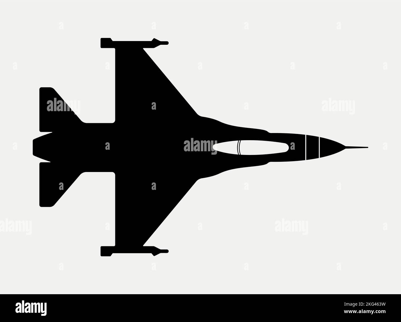 A vector illustration of black fighter aircraft Silhouette isolated on white background Stock ...