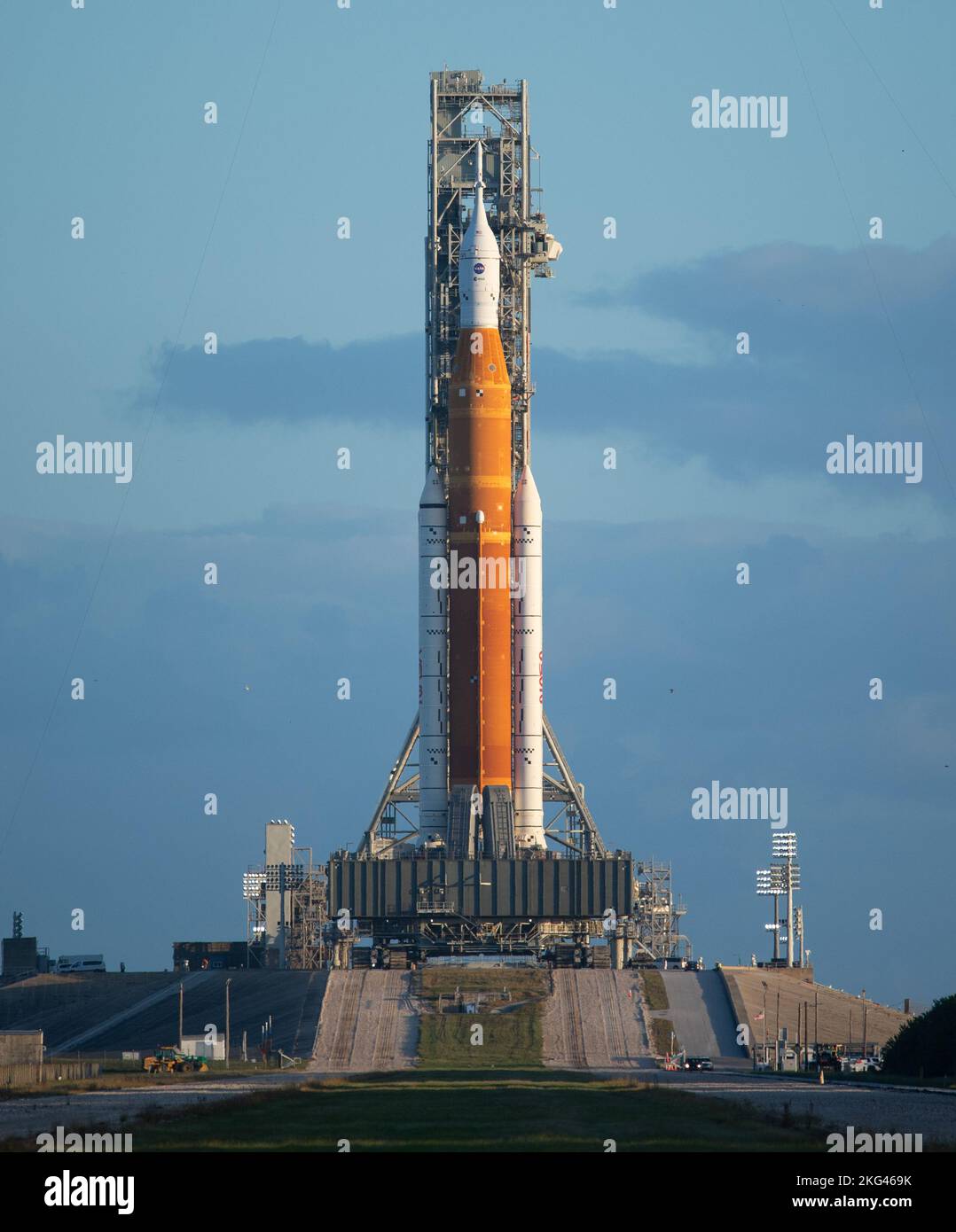 Artemis I Rollout. NASA’s Space Launch System (SLS) rocket with the ...