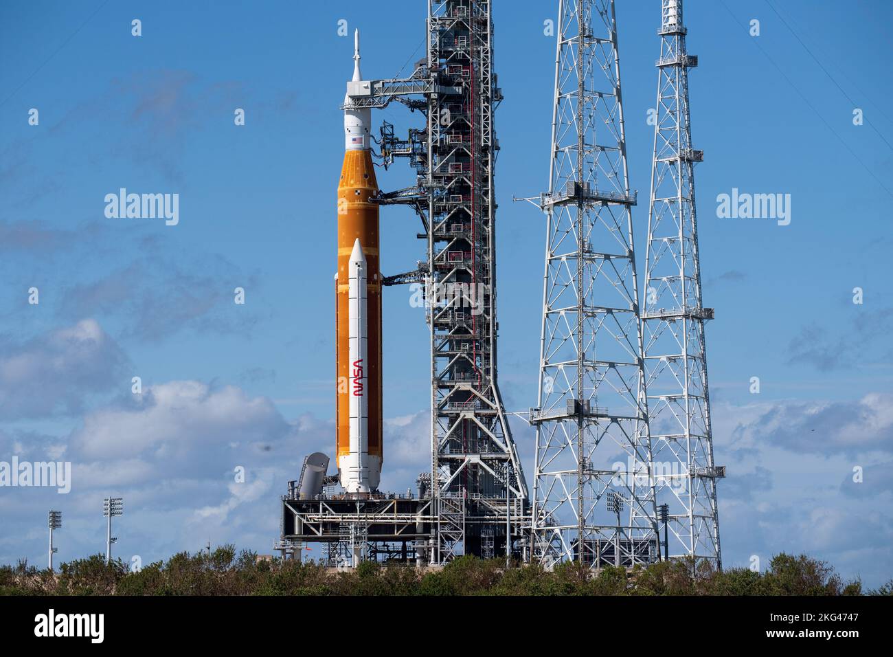 Artemis I. NASA’s Space Launch System (SLS) rocket with the Orion ...