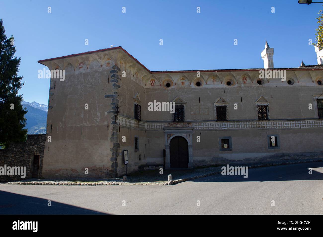 Europe, Italy, Lombardy, Teglio, Valtellina, Palazzo Besta, museo ...