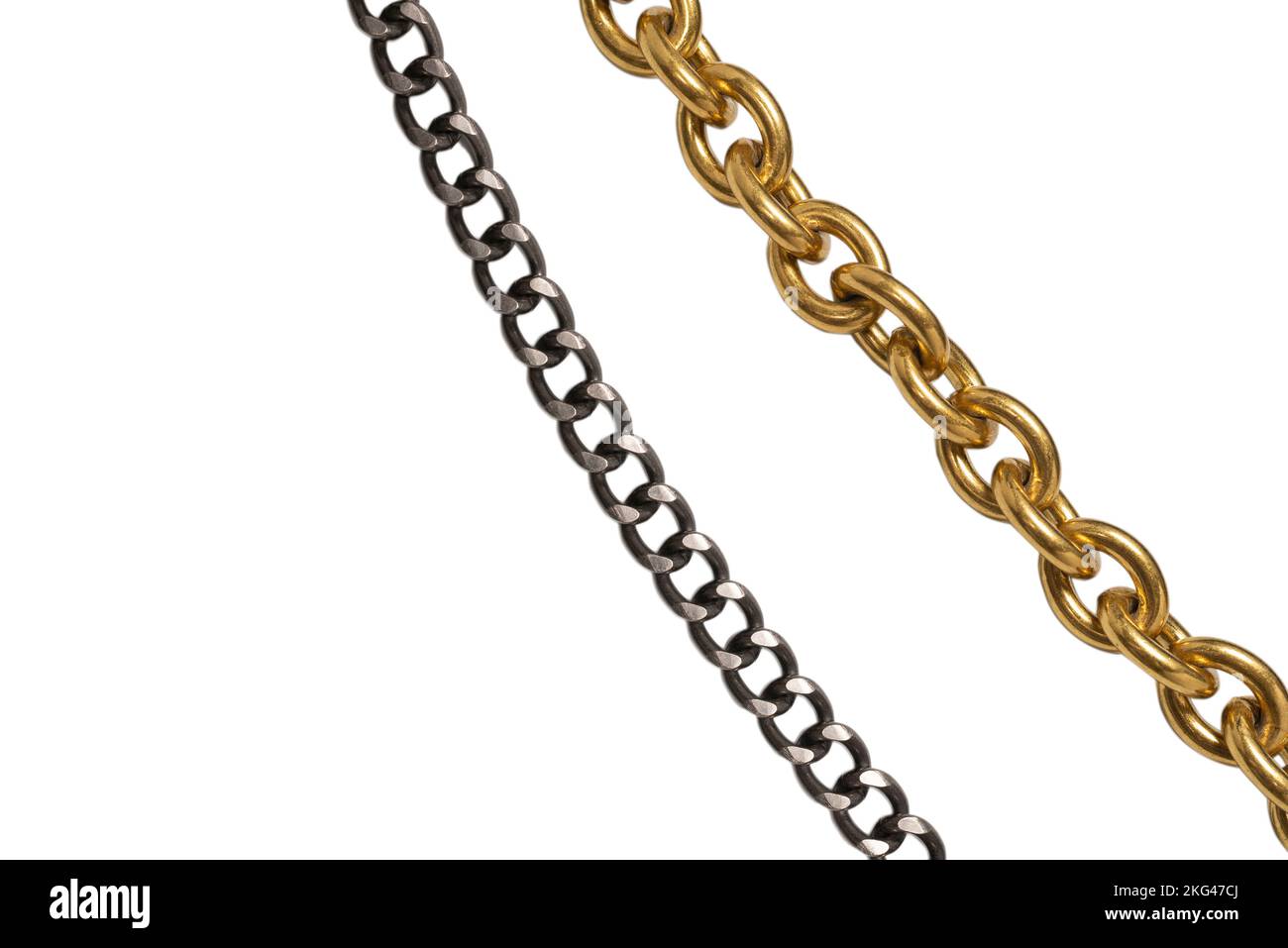 Golden chain isolated on white background Stock Photo - Alamy