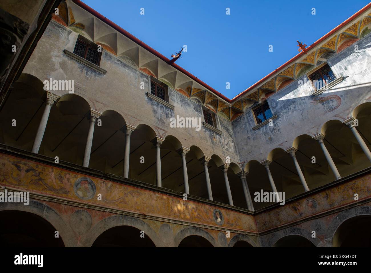 Europe, Italy, Lombardy, Teglio, Valtellina, Palazzo Besta, museo ...