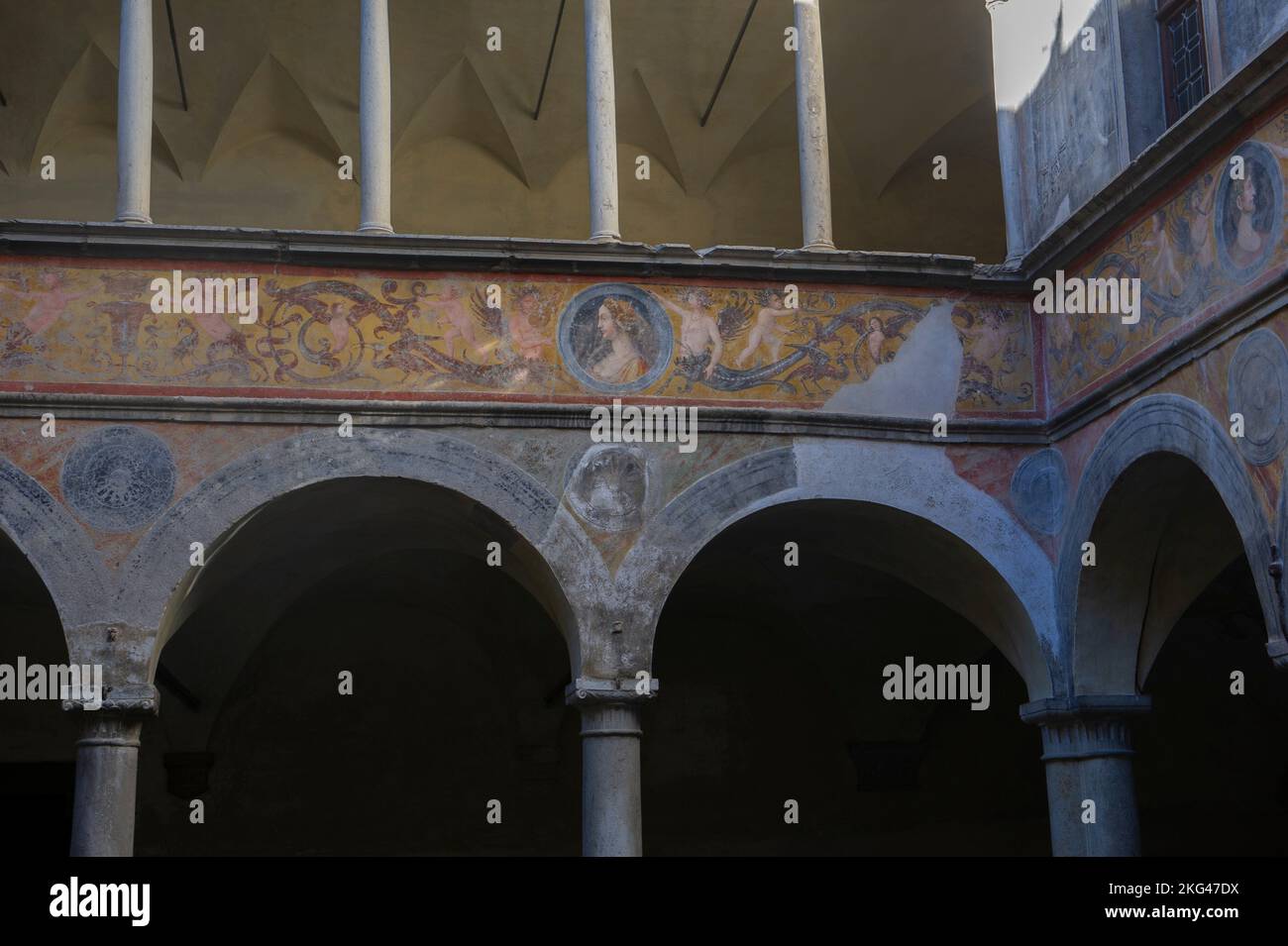 Europe, Italy, Lombardy, Teglio, Valtellina, Palazzo Besta, museo ...