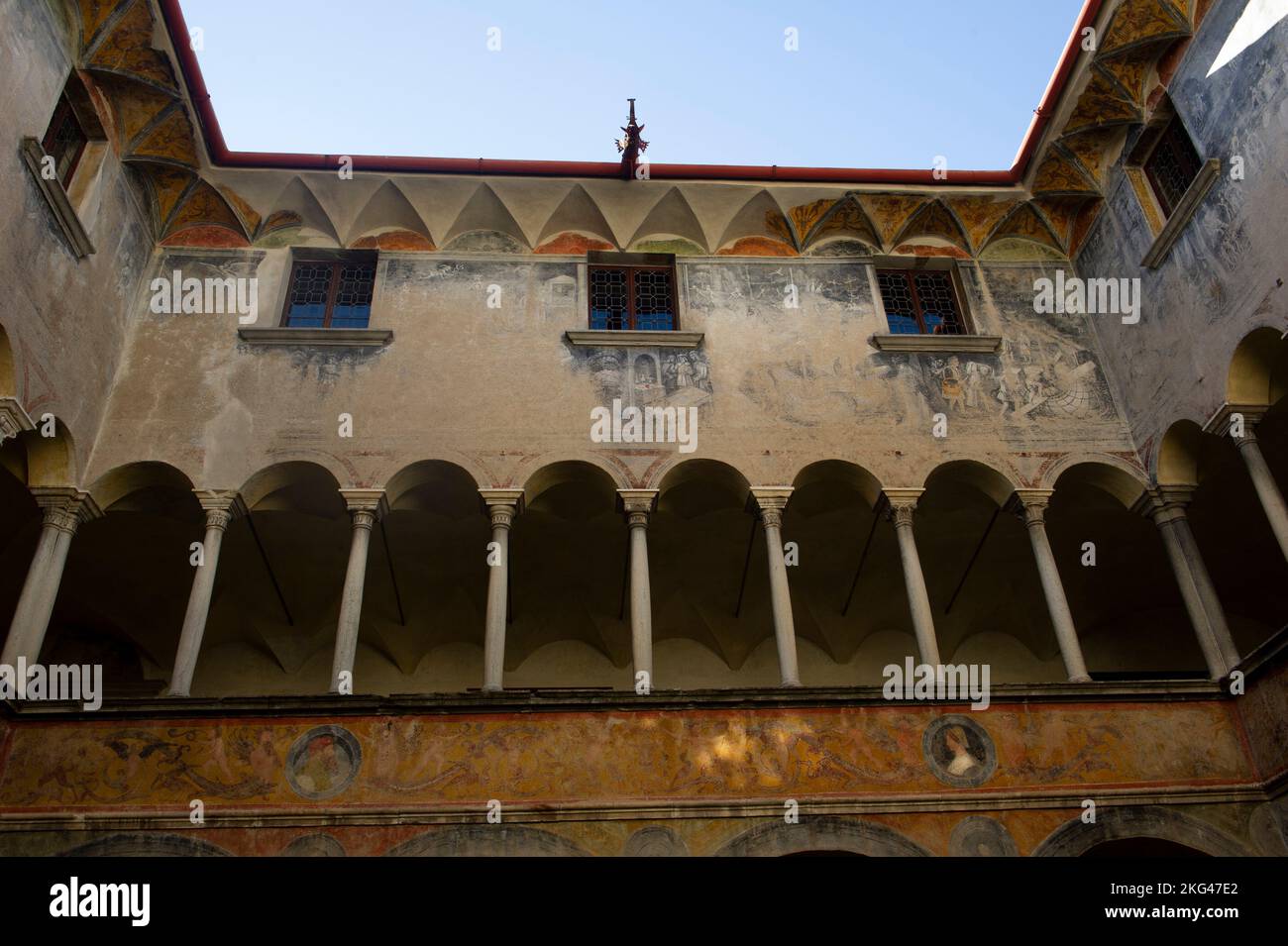 Europe, Italy, Lombardy, Teglio, Valtellina, Palazzo Besta, museo ...