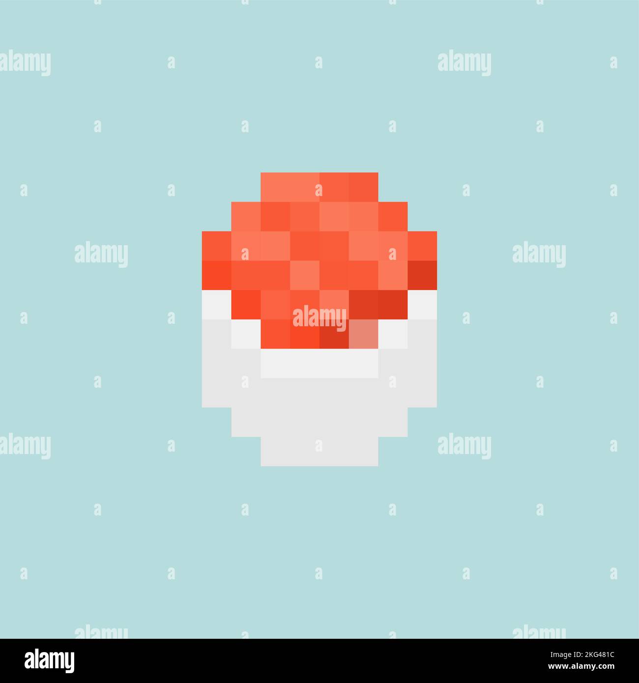 Sushi rolls pixel art isolated. 8 bit Traditional Japanese food ...