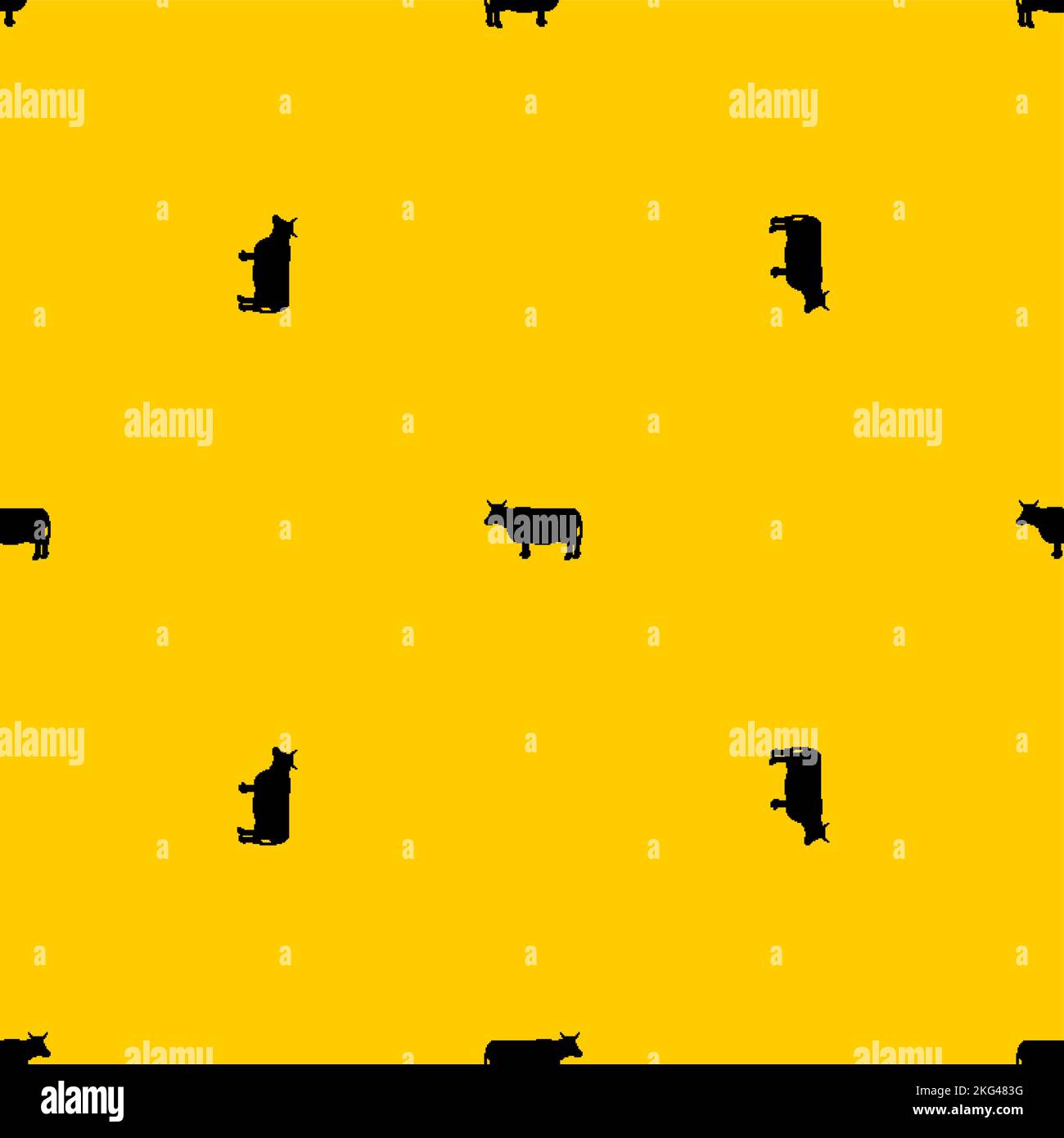 Cow pixel art pattern seamless. 8 bit farm animal background. pixelated texture Stock Vector ...