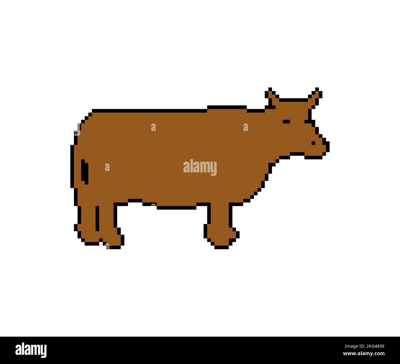Cow pixel art. 8 bit farm animal. pixelated Vector illustration Stock Vector Image & Art - Alamy