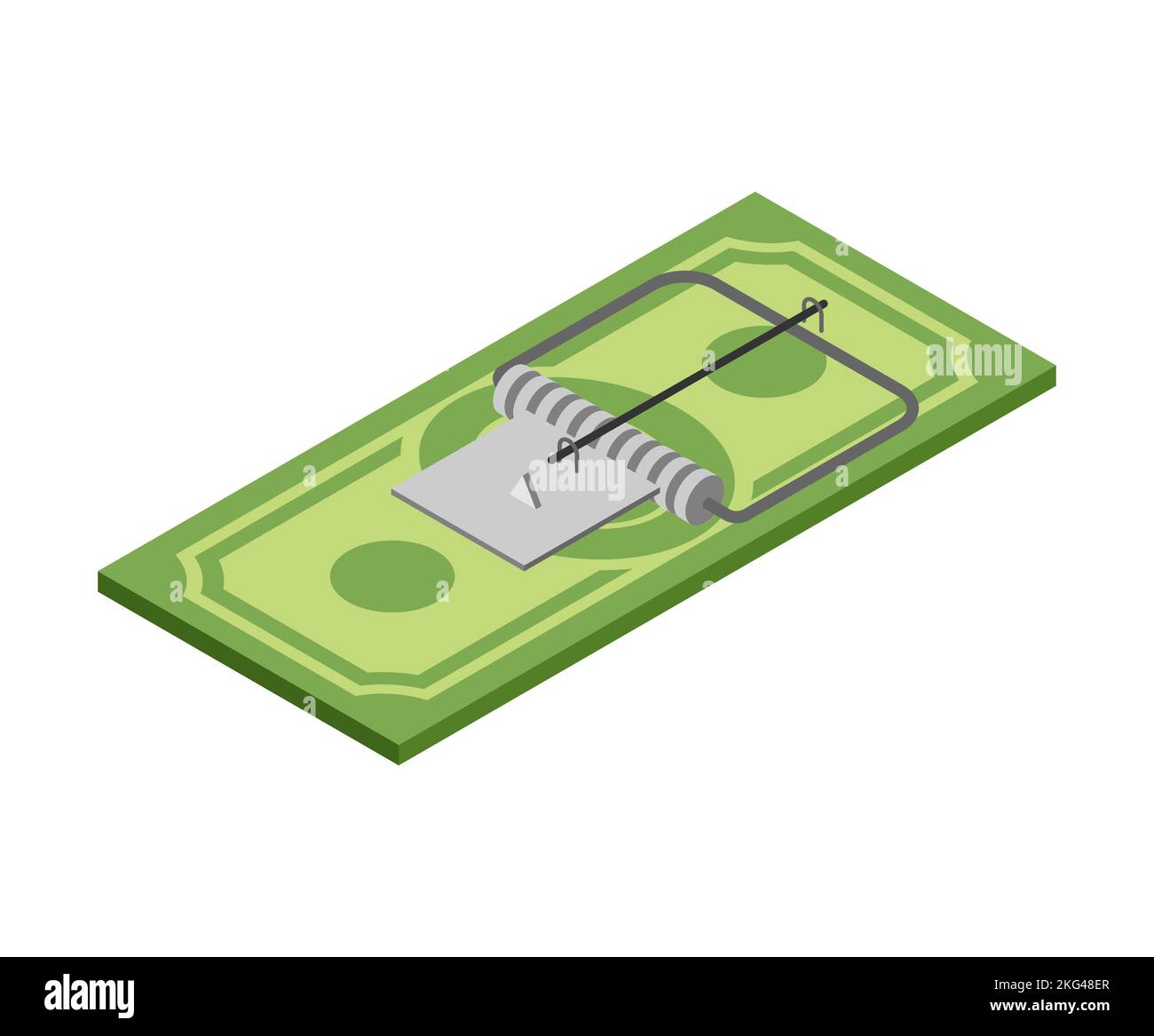 Money Mousetrap isolated. The concept of money credit Trap Stock Vector ...