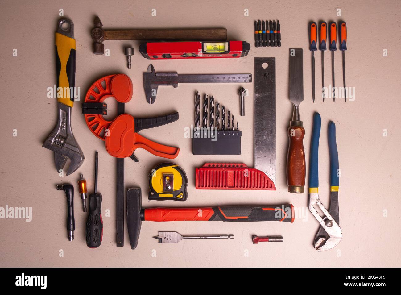 Tools laid hi-res stock photography and images - Alamy