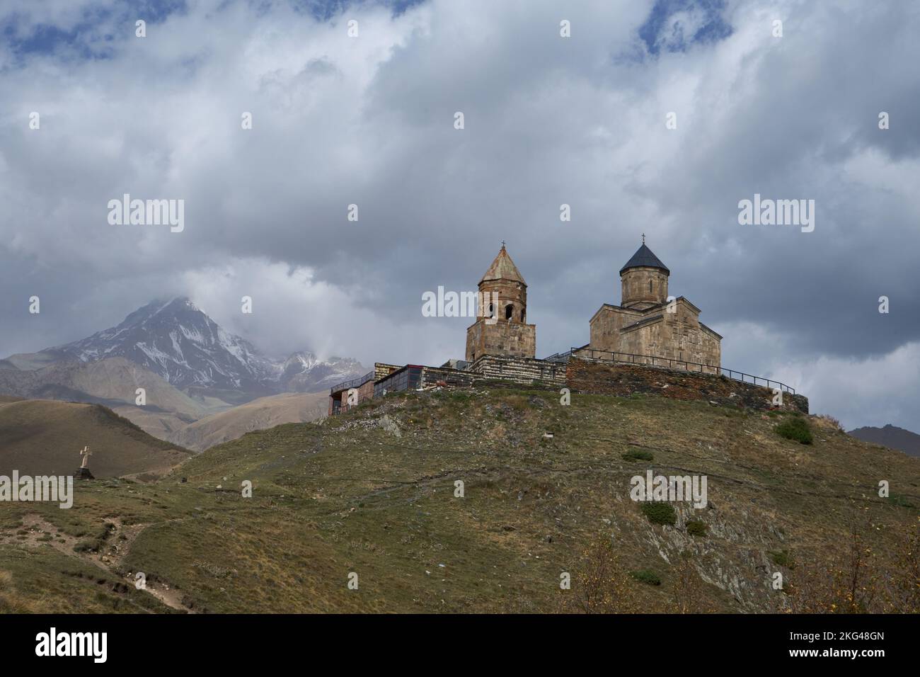Gergetier Dreifaltigkeitskirche, Bergkirche Gergeti, Gergetis Sameba ...