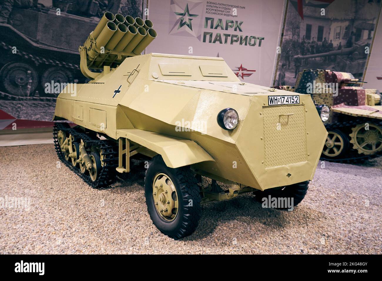 German half-track multiple launch rocket system Panzerwerfer 42 Stock ...
