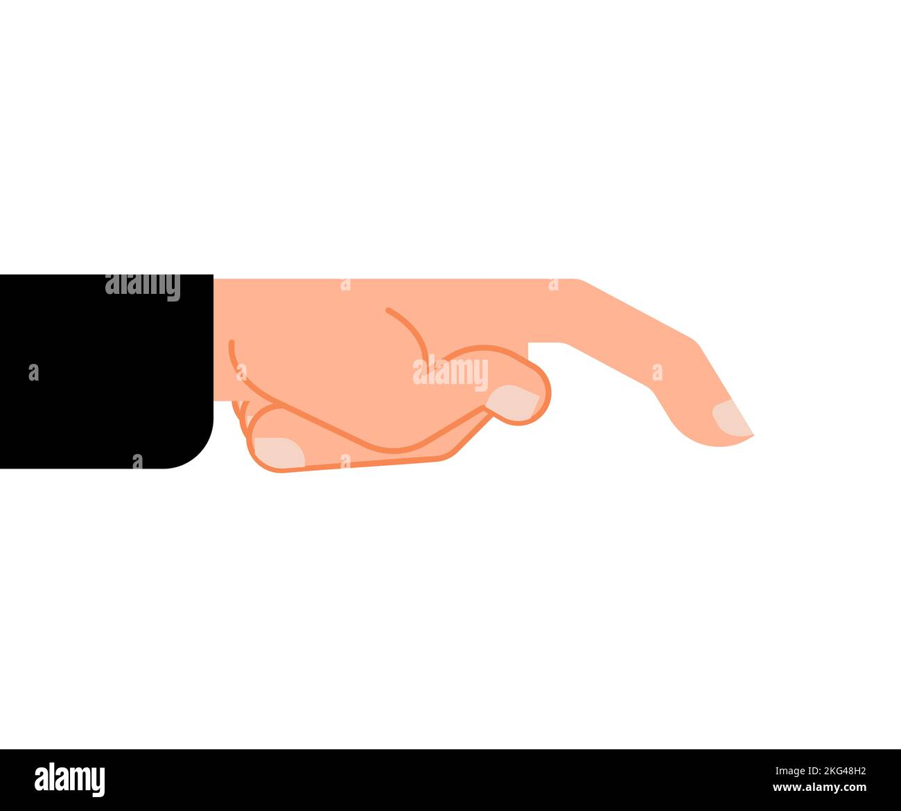 Finger pokes isolated. index finger shows. Vector illustration Stock ...