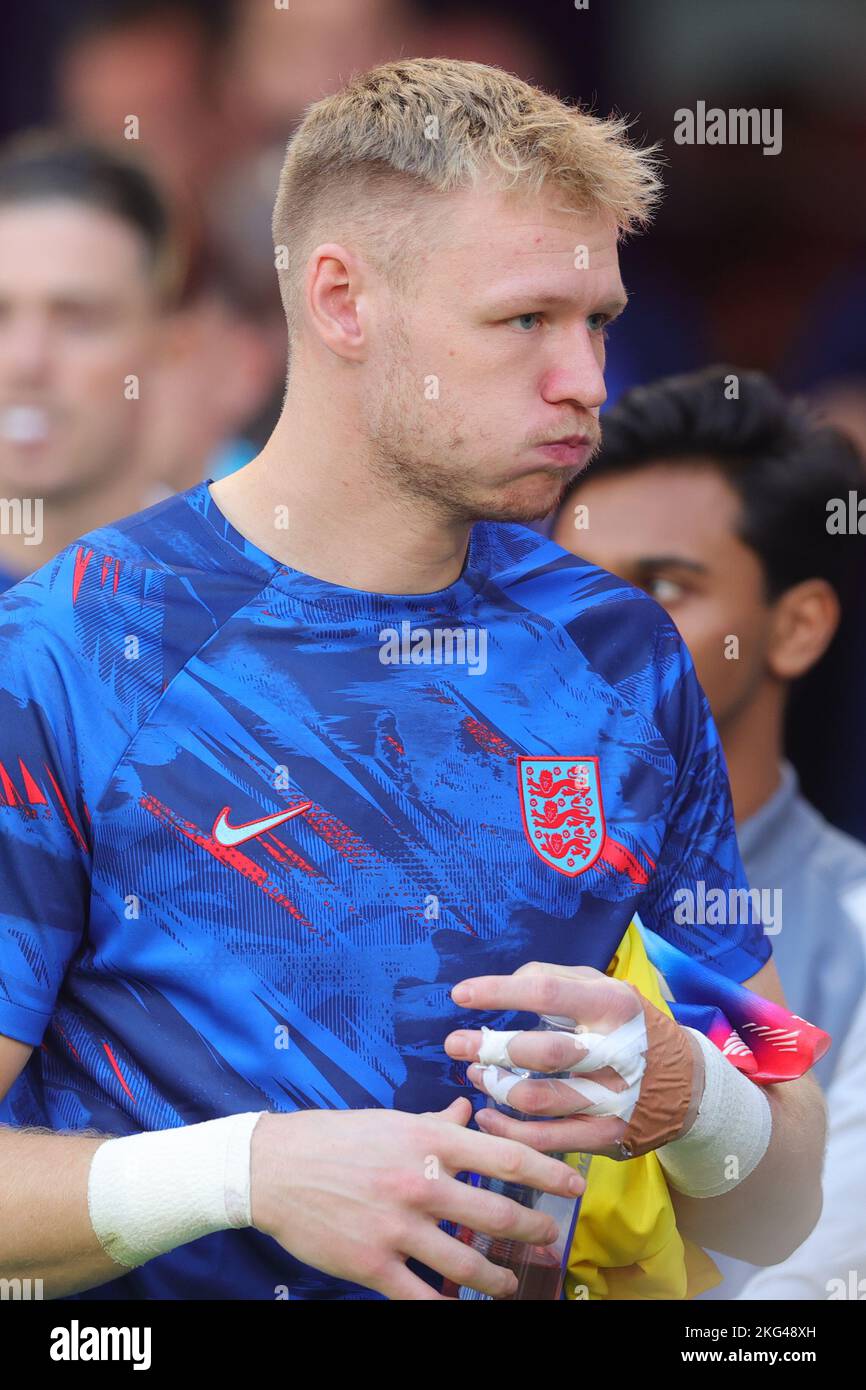 Doha, Qatar. 21st Nov, 2022. Aaron Ramsdale of England during the FIFA ...