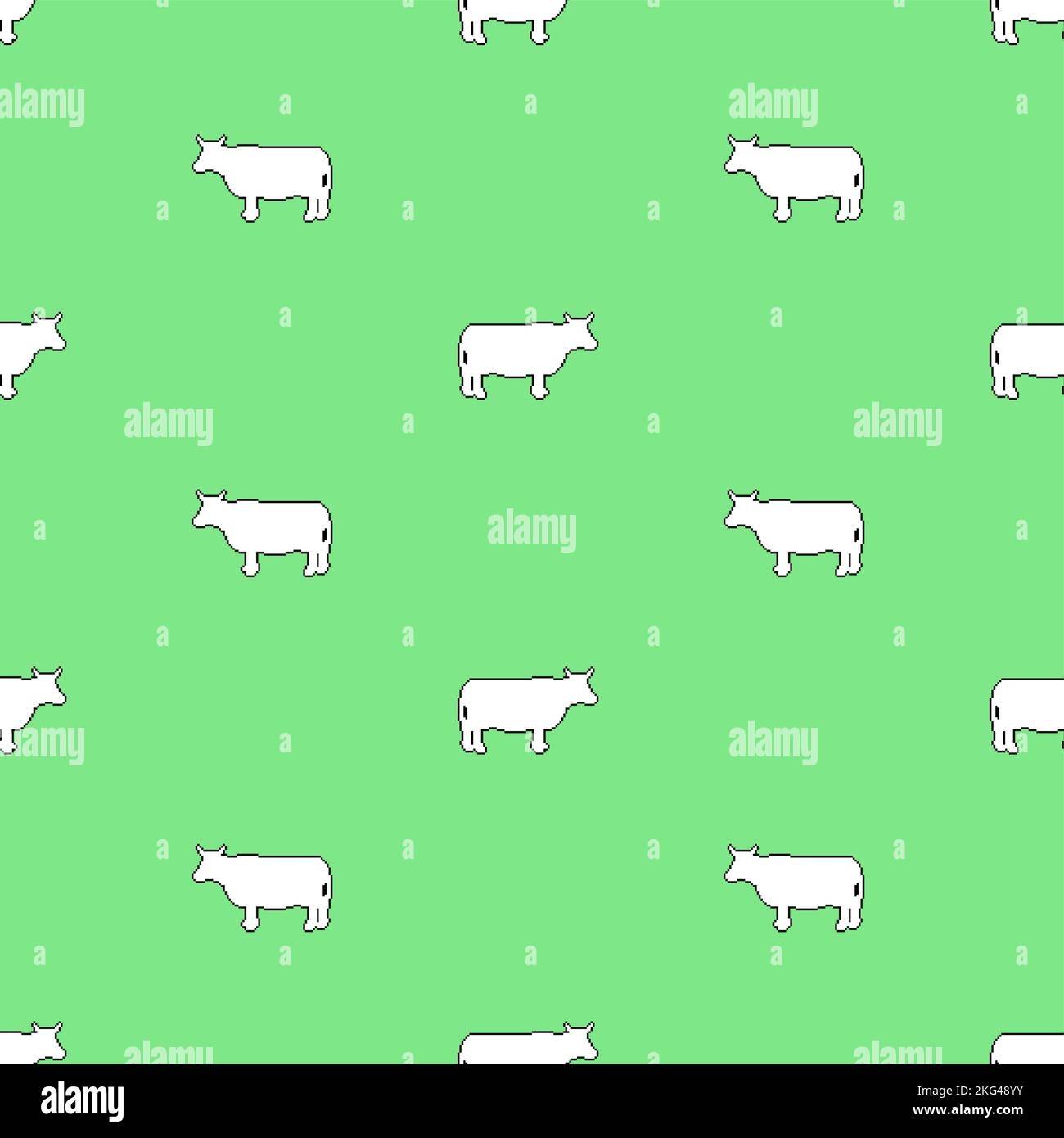 Cow pixel art pattern seamless. 8 bit farm animal background. pixelated ...