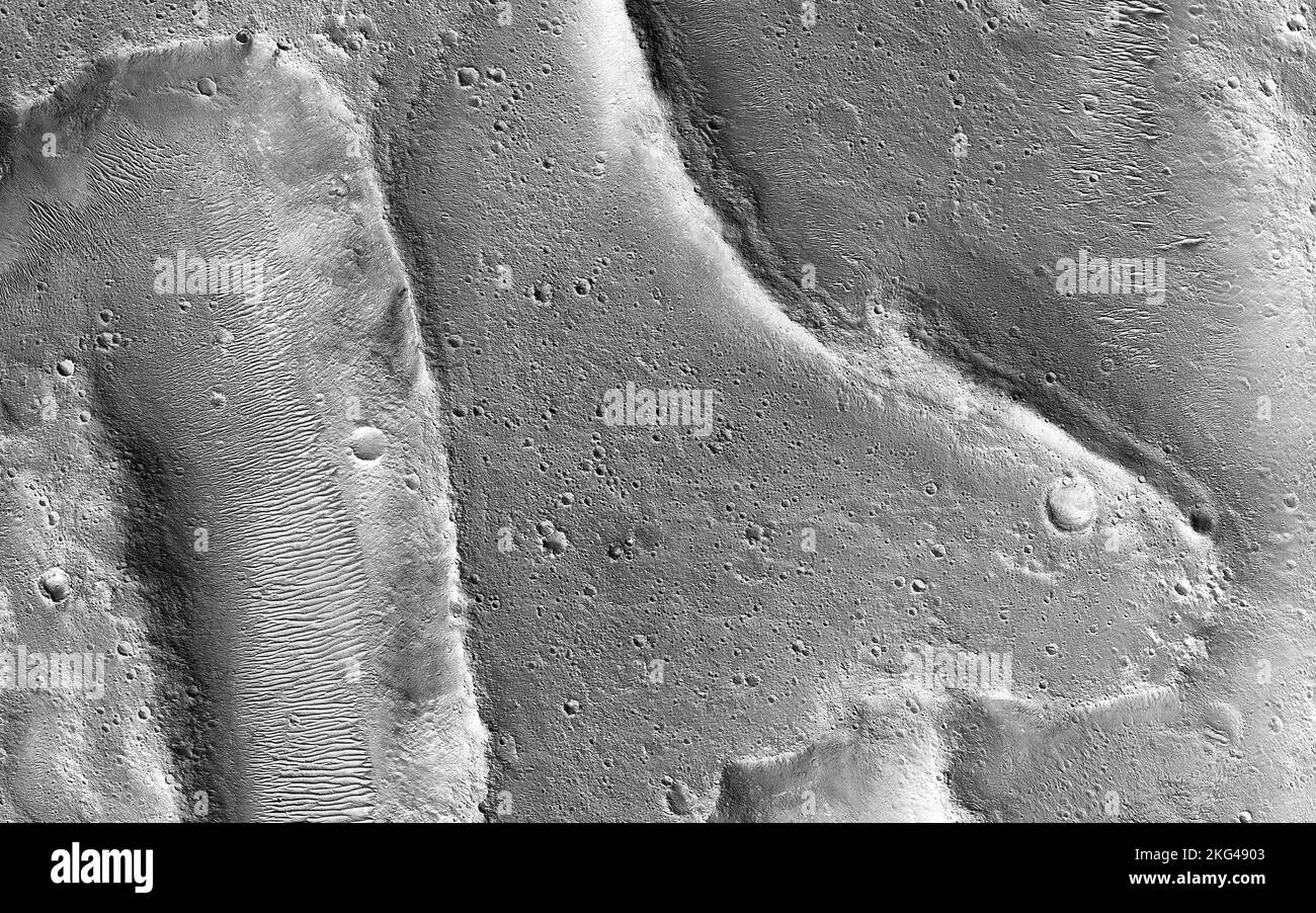 Landforms in Ares Vallis. Ares Vallis is a large valley that was carved ...