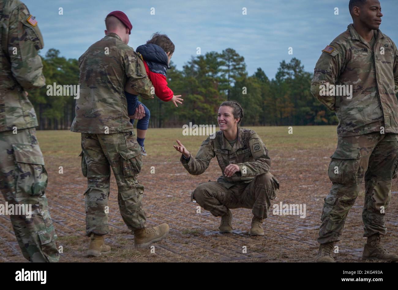 U.S. Army Medics are pinned by their loved ones during an Expert Field ...