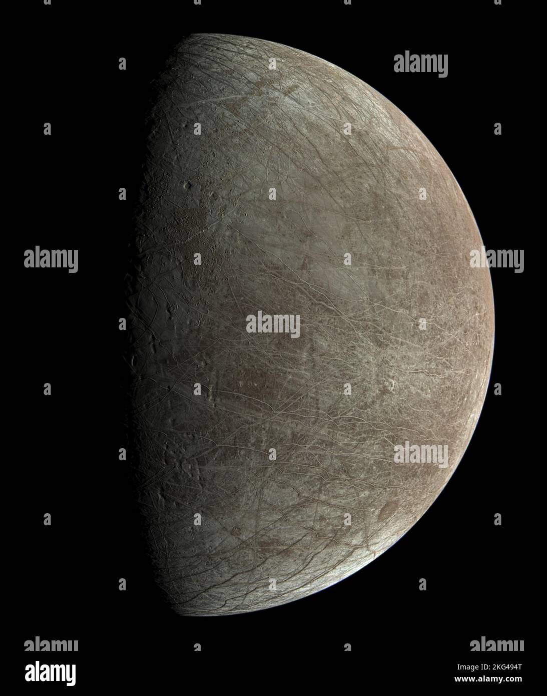 JunoCam Image of Europa From Flyby. This view of Jupiter's icy moon ...