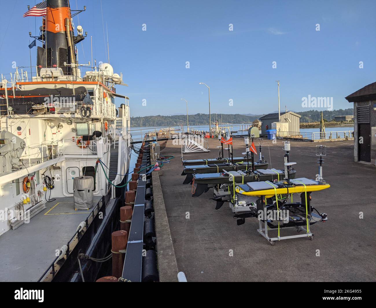 During NASA’s S-MODE 2021 campaign, the research vessel Oceanus ...