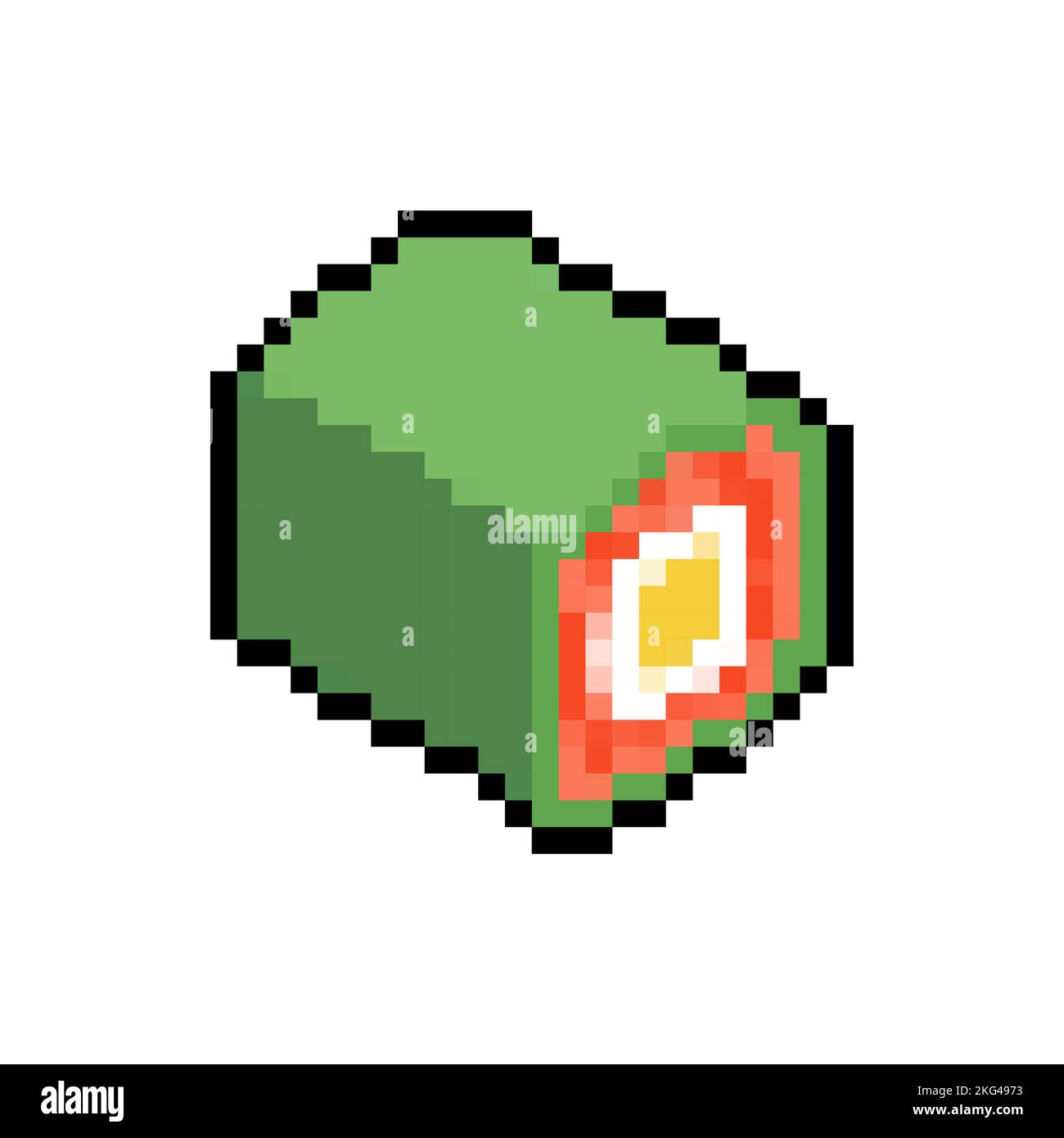 Sushi pixel art isolated. rolls 8 bit Traditional Japanese food ...