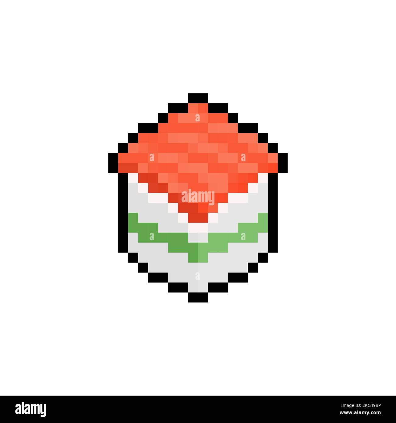 Sushi pixel art isolated. rolls 8 bit Traditional Japanese food ...