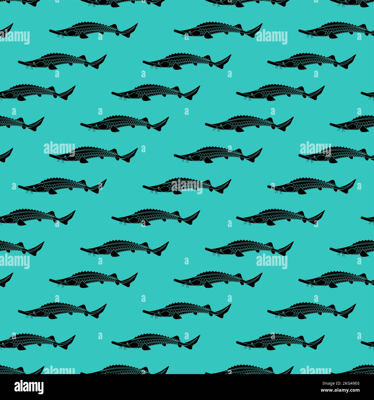 Sturgeon pattern seamless. fish background. vector texture Stock Vector ...