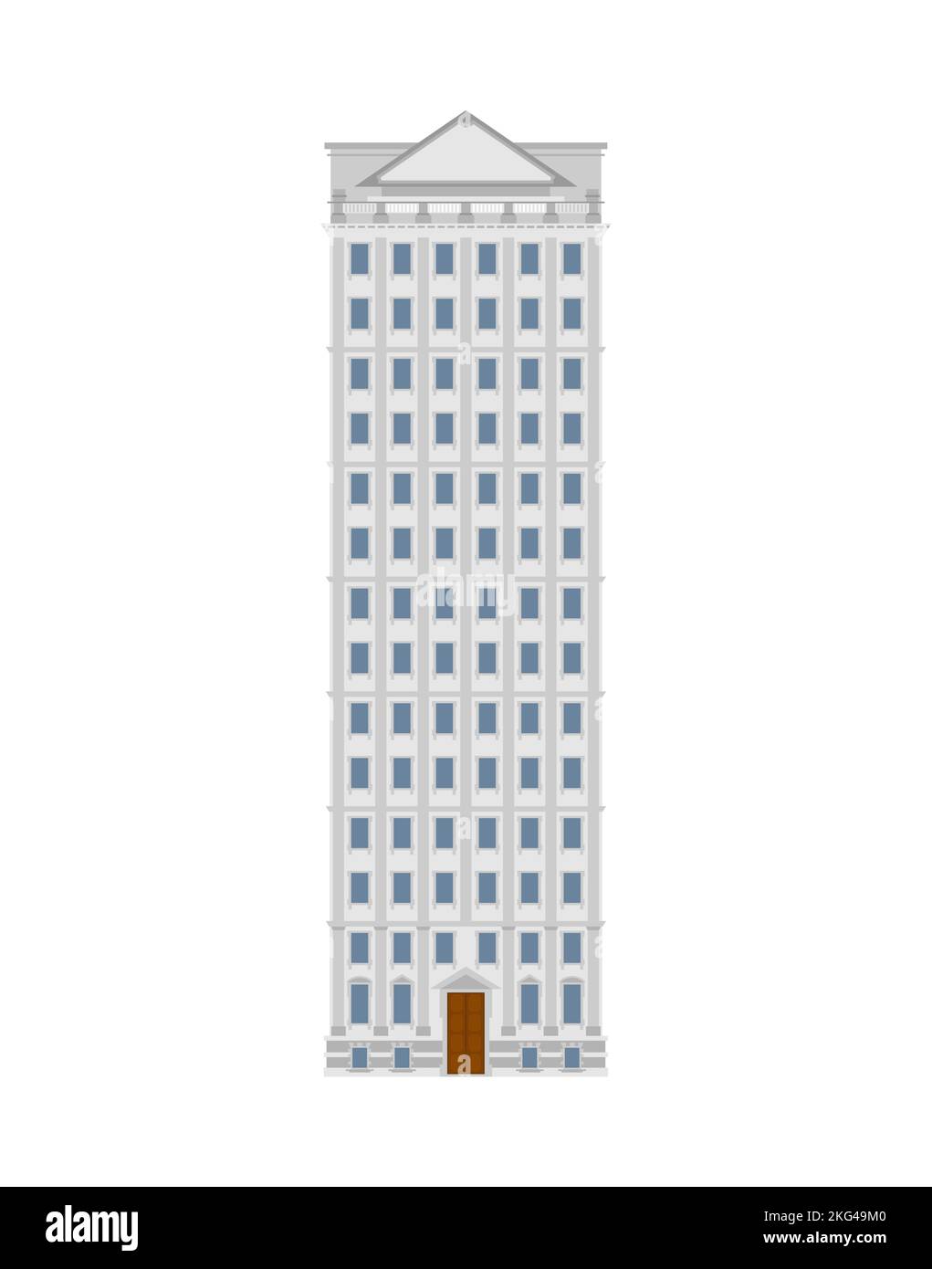 High rise office building isolated. Vector illustration Stock Vector ...