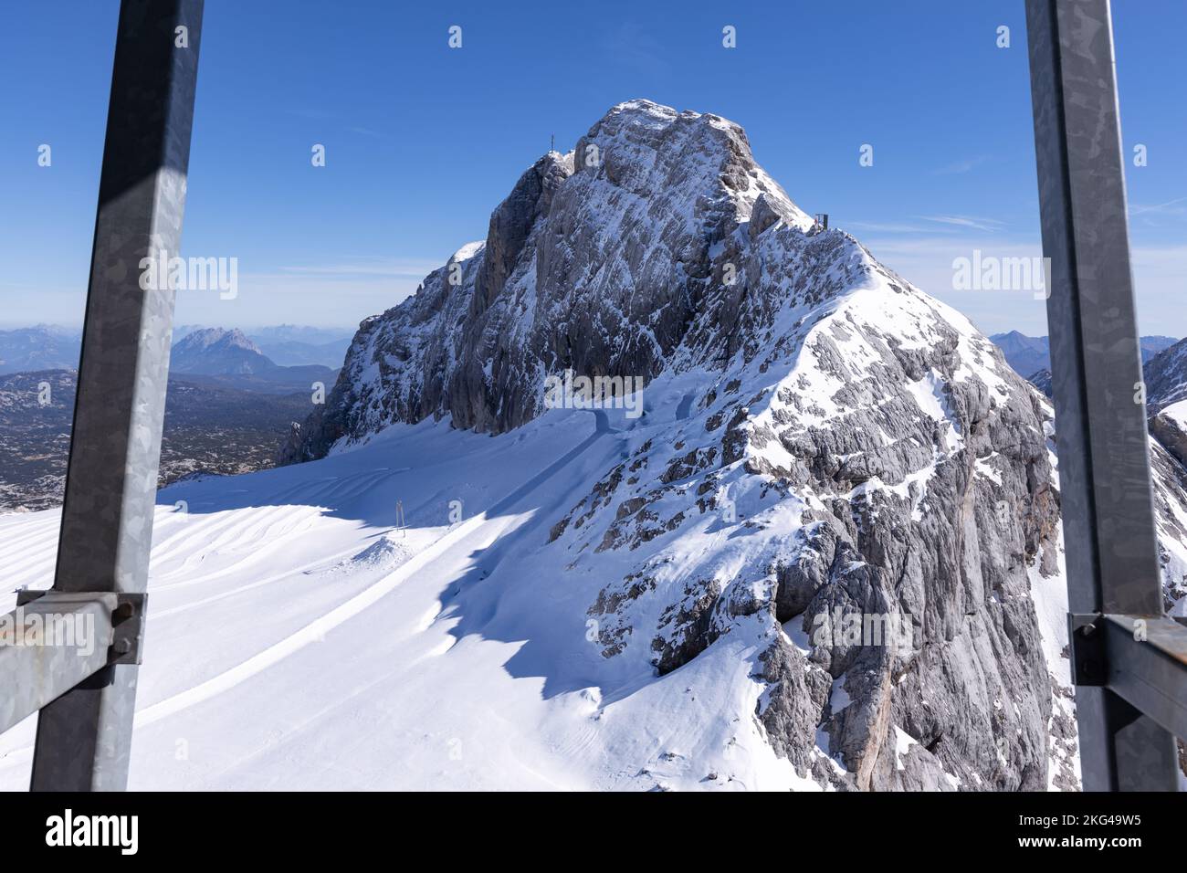 The high Austrian region of Dachstein, view of the mountain from the ...