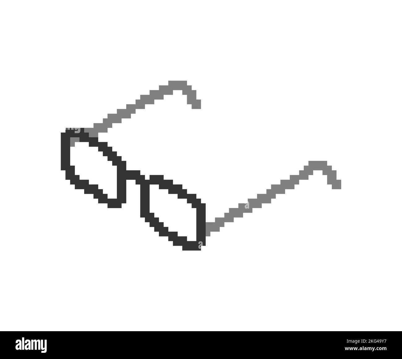 Glasses pixel art. 8 bit spectacles pixelated Vector illustration Stock ...