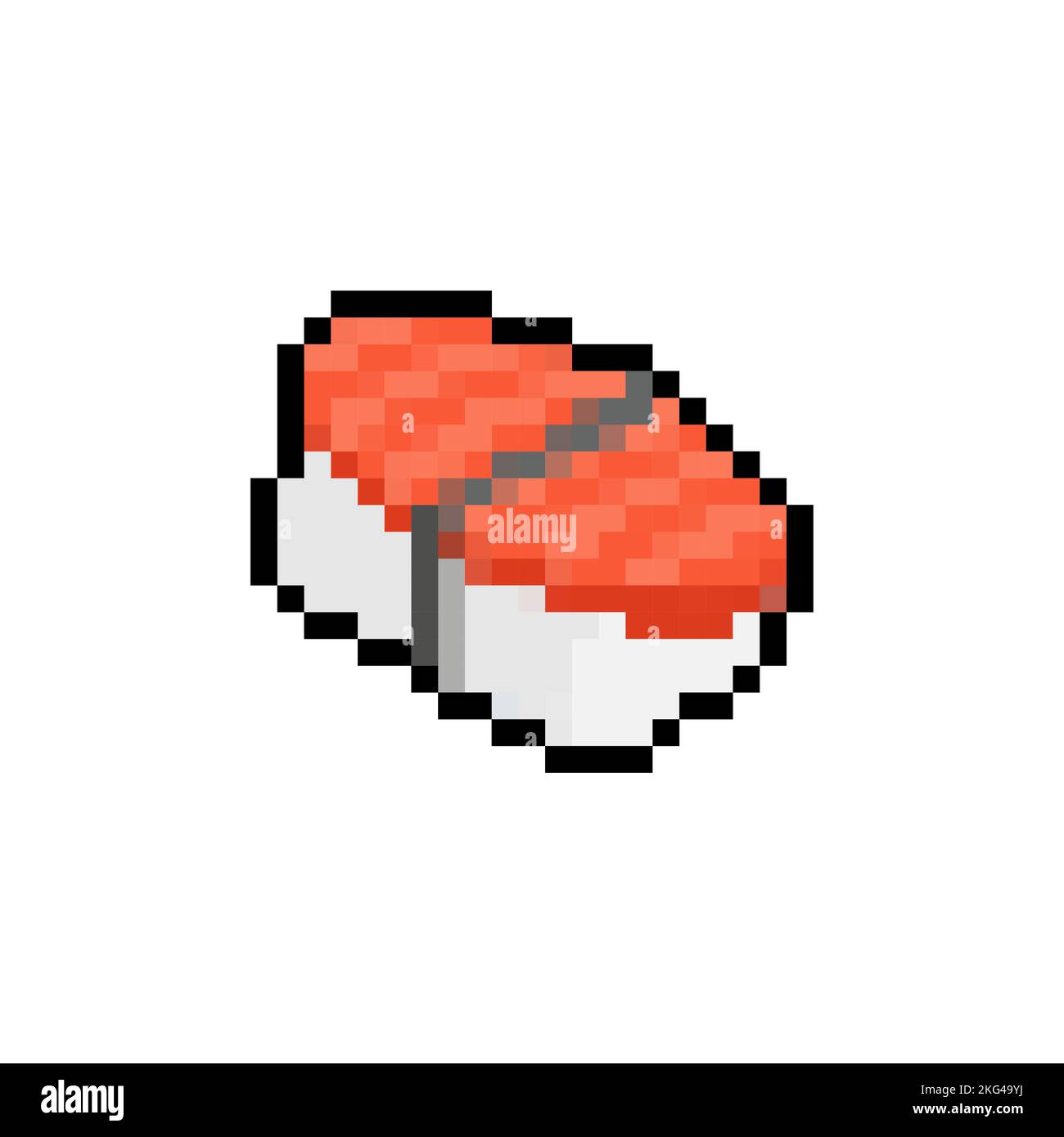 Sushi pixel art isolated. rolls 8 bit Traditional Japanese food ...