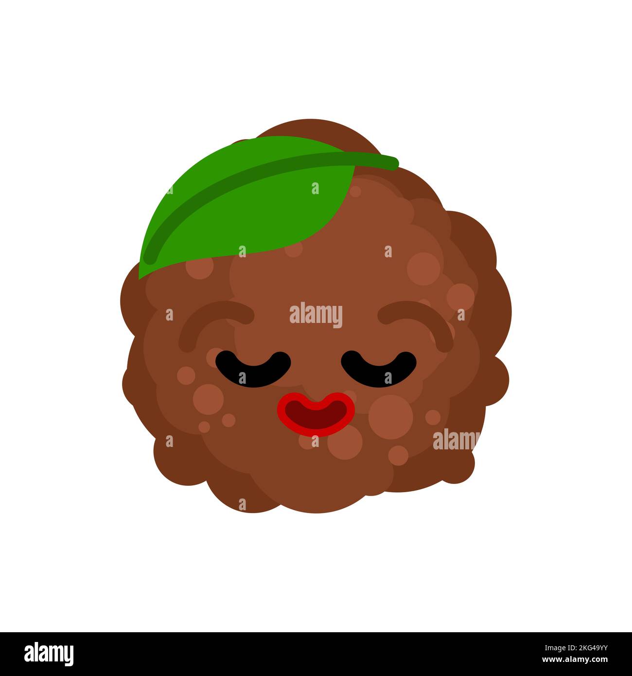Meatball cartoon isolated. cute meatball food Vector illustration Stock ...