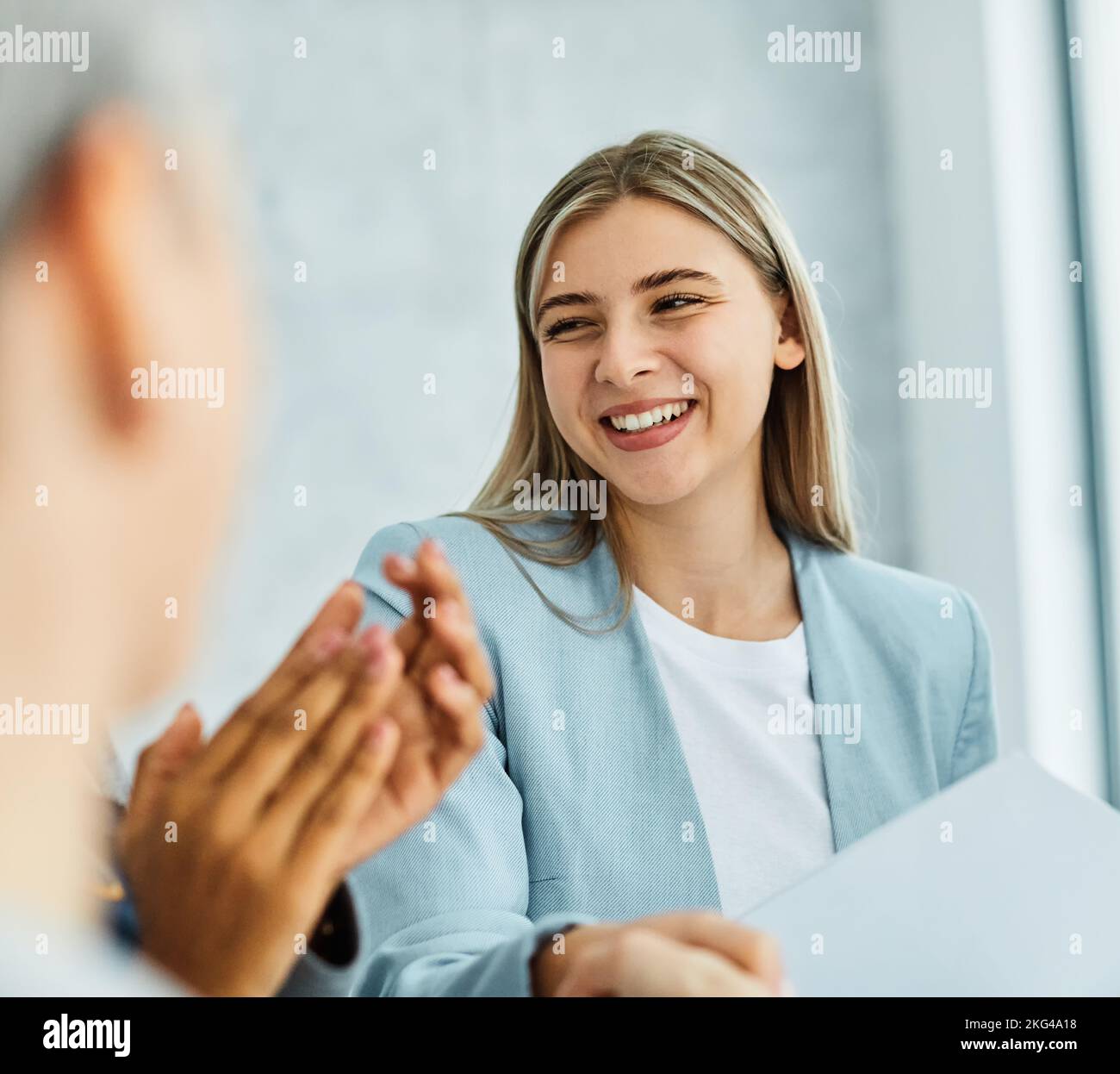 young business people meeting office businesswoman portrait happy ...