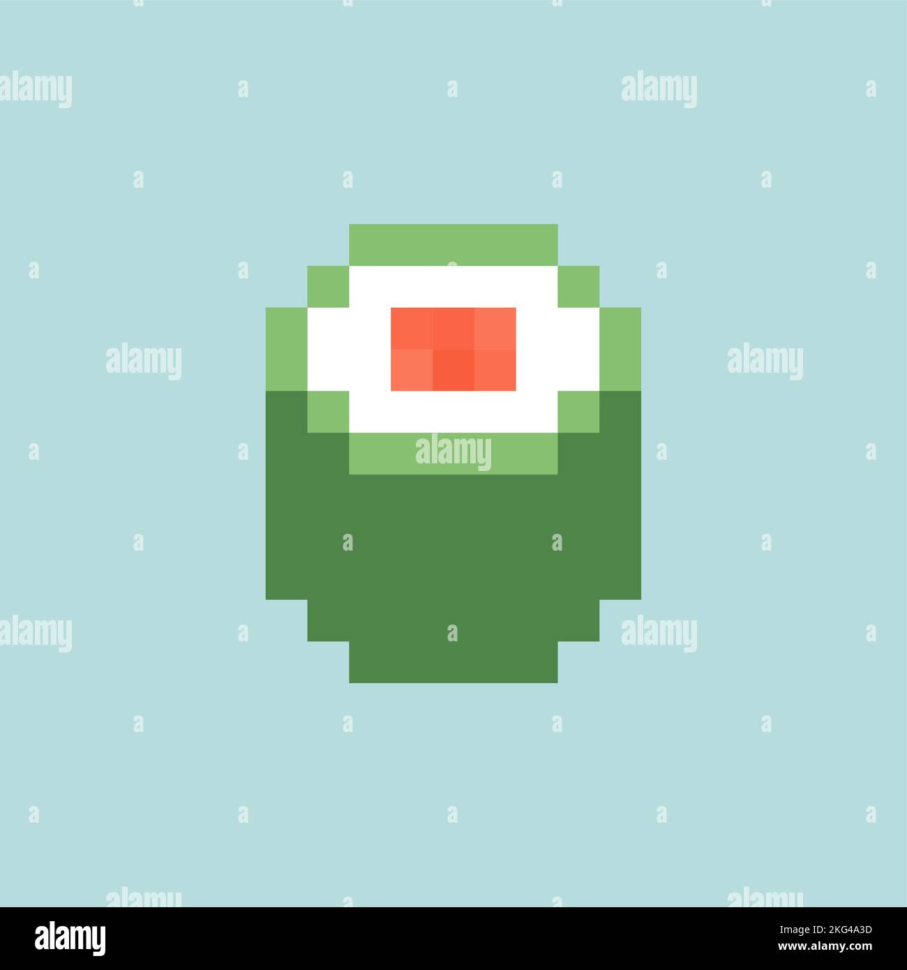 Sushi rolls pixel art isolated. 8 bit Traditional Japanese food ...