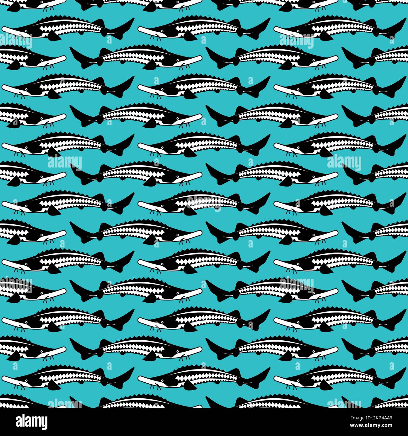 Sturgeon pattern seamless. fish background. vector texture Stock Vector ...