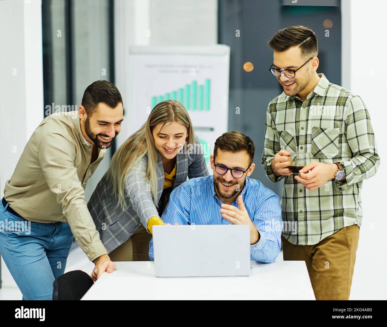young business people meeting office teamwork group whiteboard ...