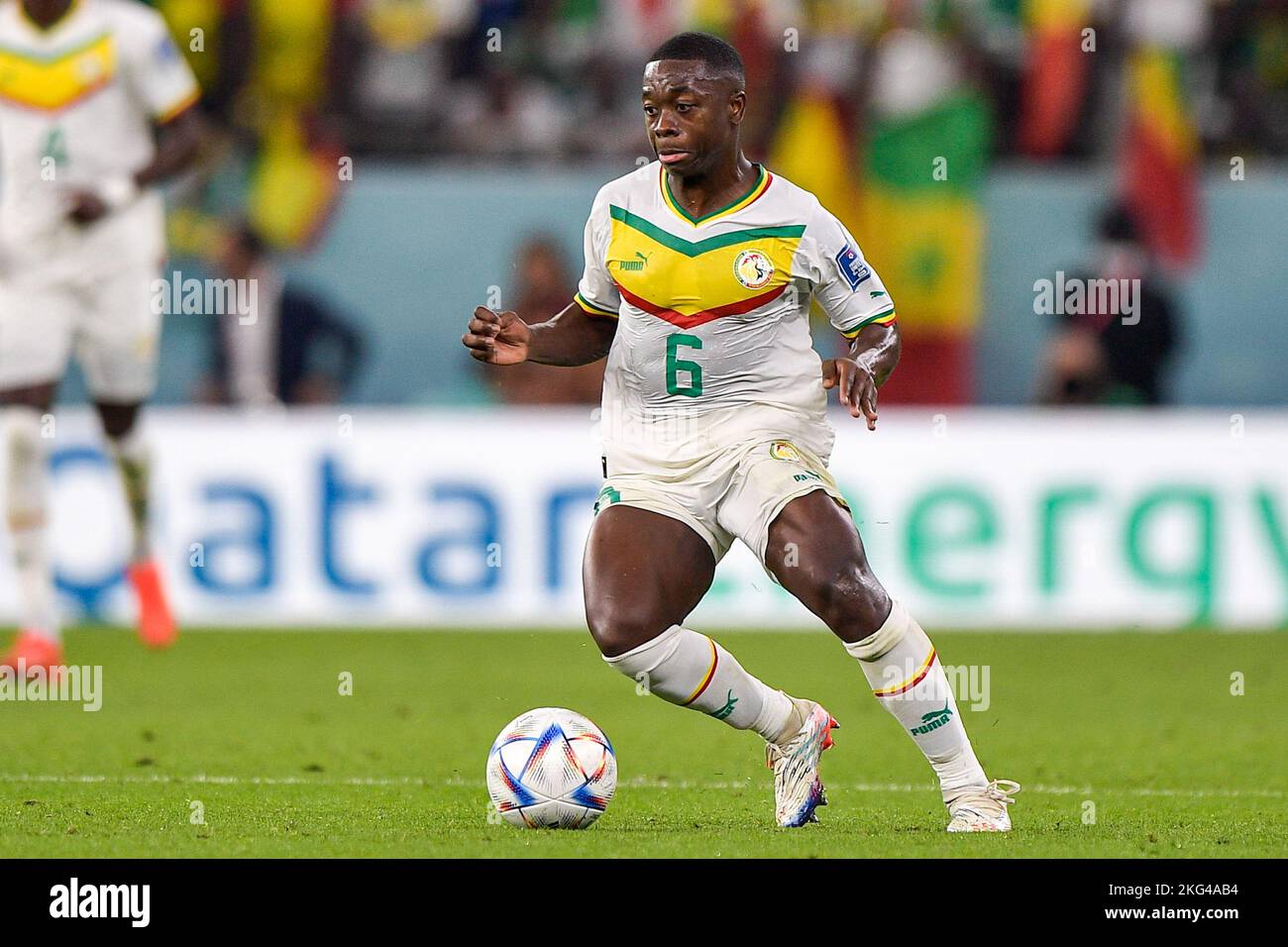 DOHA, QATAR - NOVEMBER 21: Nampalys Mendy of Senegal runs with the ball during the Group A ...