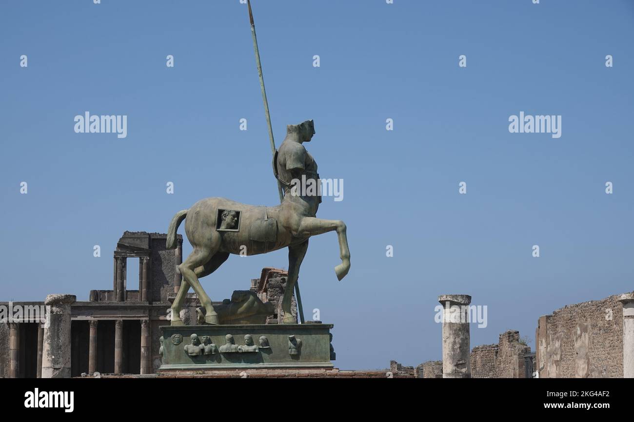 Roman Centaur Statue by Igor Mitoraj, in Pompeii, Italy Stock Photo - Alamy