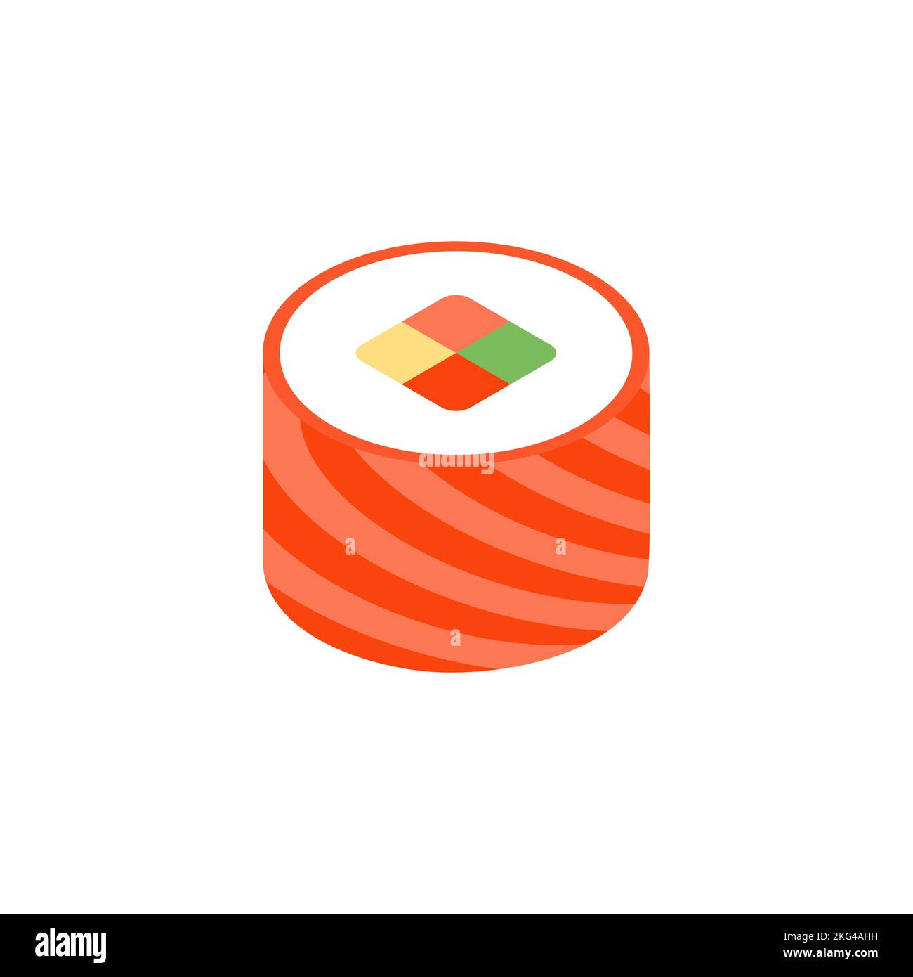 Sushi rolls isolated. Traditional Japanese food. Vector illustration ...