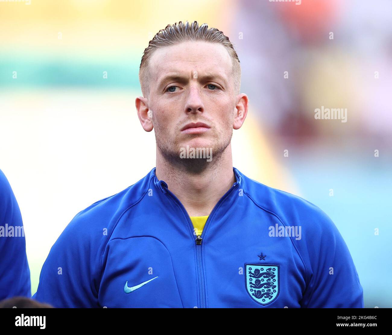 Doha, Qatar. 21st Nov, 2022. Jordan Pickford of England during the FIFA ...