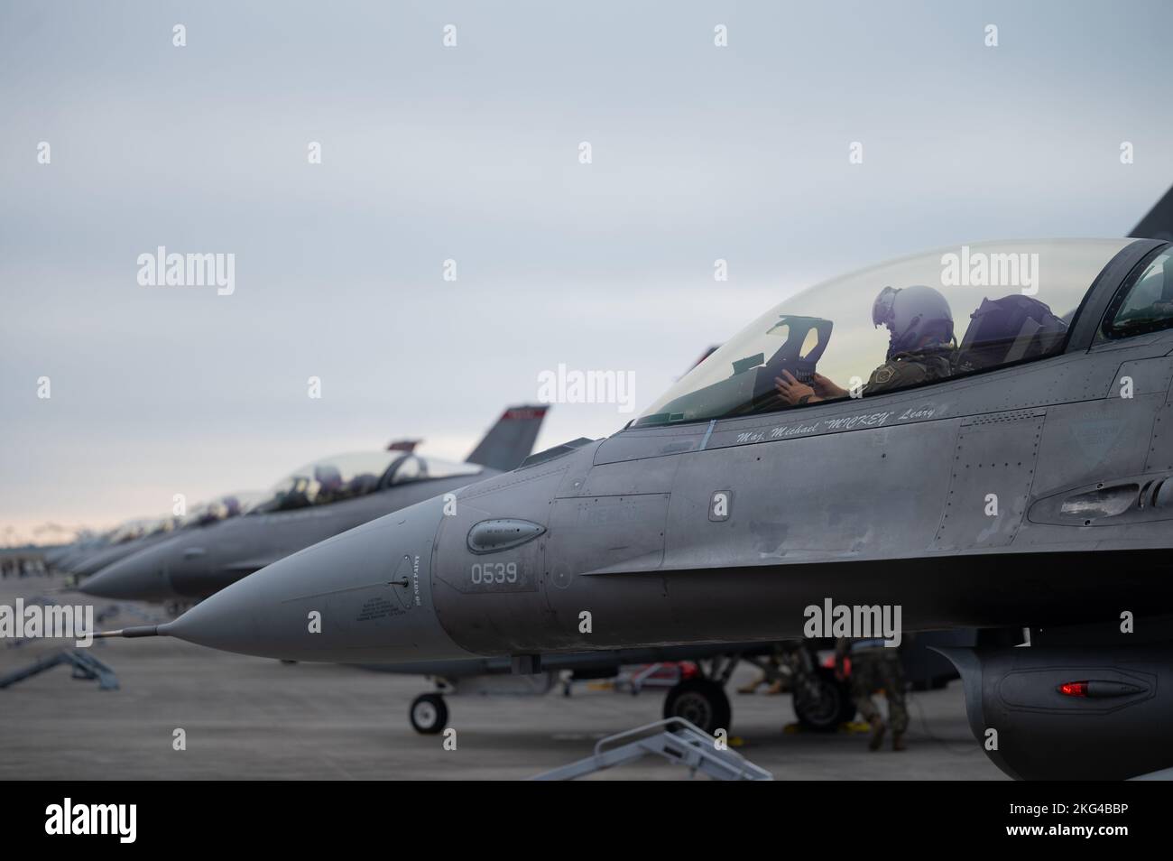 U.S. Air National Guard F-16 Fighting Falcons assigned to the 125th ...