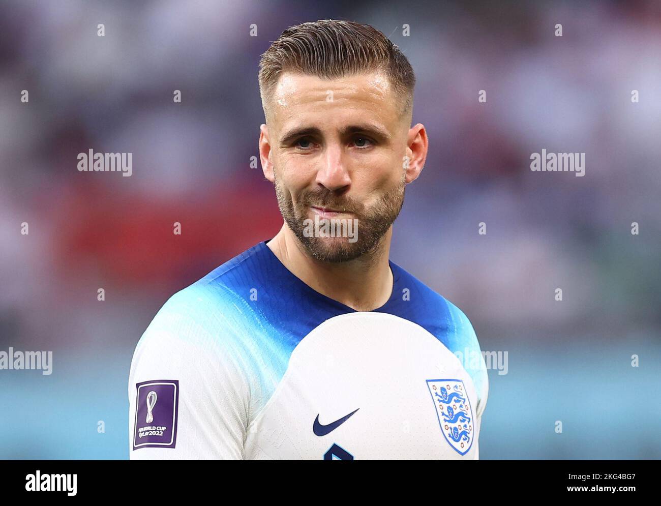 Doha, Qatar. 21st Nov, 2022. Luke Shaw of England during the FIFA World ...