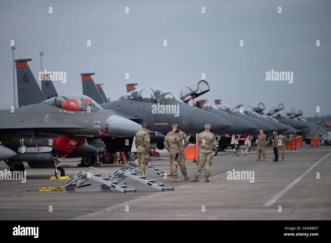 U.S. Airmen assigned to the 391st Fighter Generation Squadron, Mountain ...