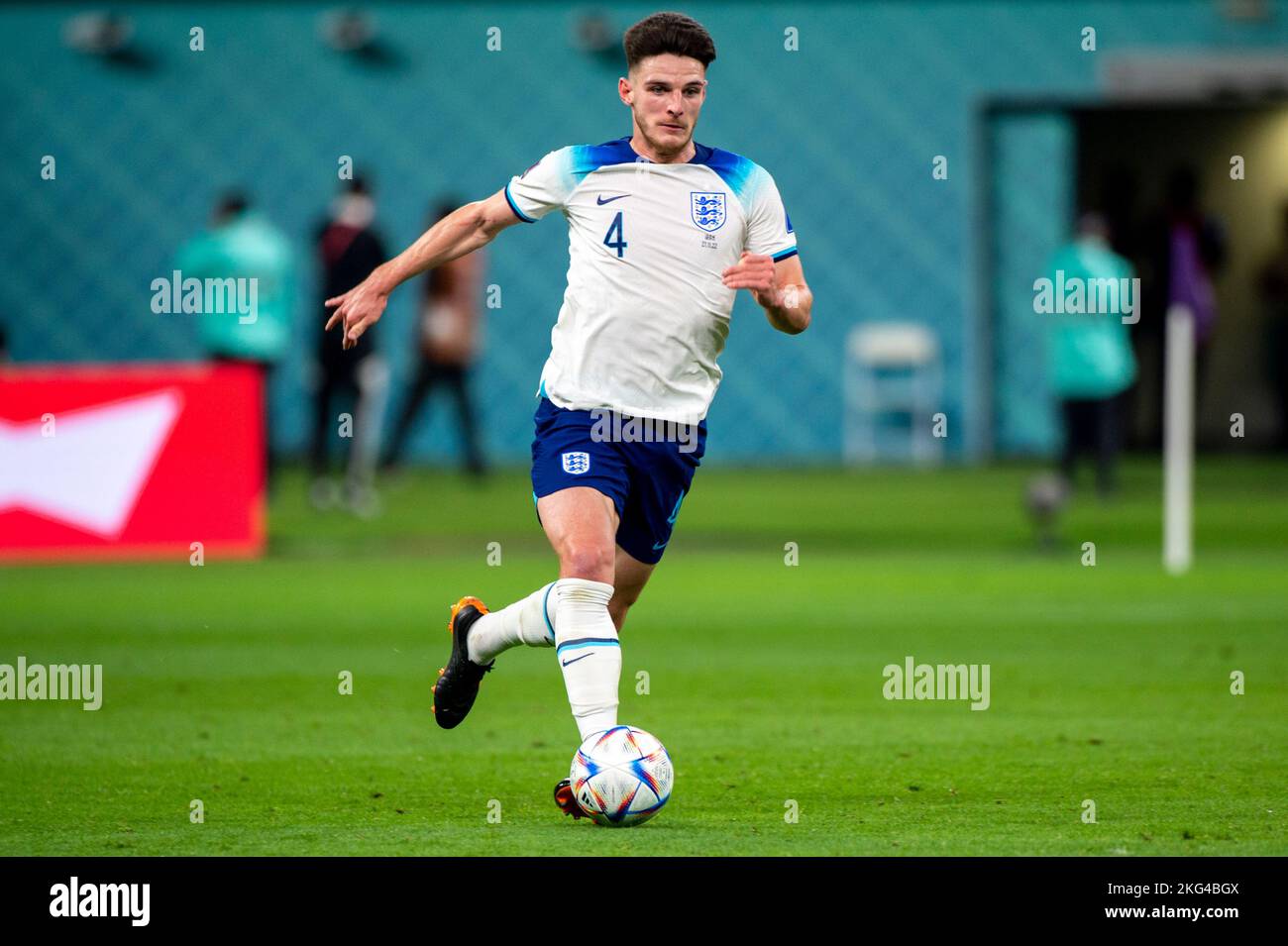 Declan Rice of England during the FIFA World Cup Qatar 2022 Group B match between England and ...