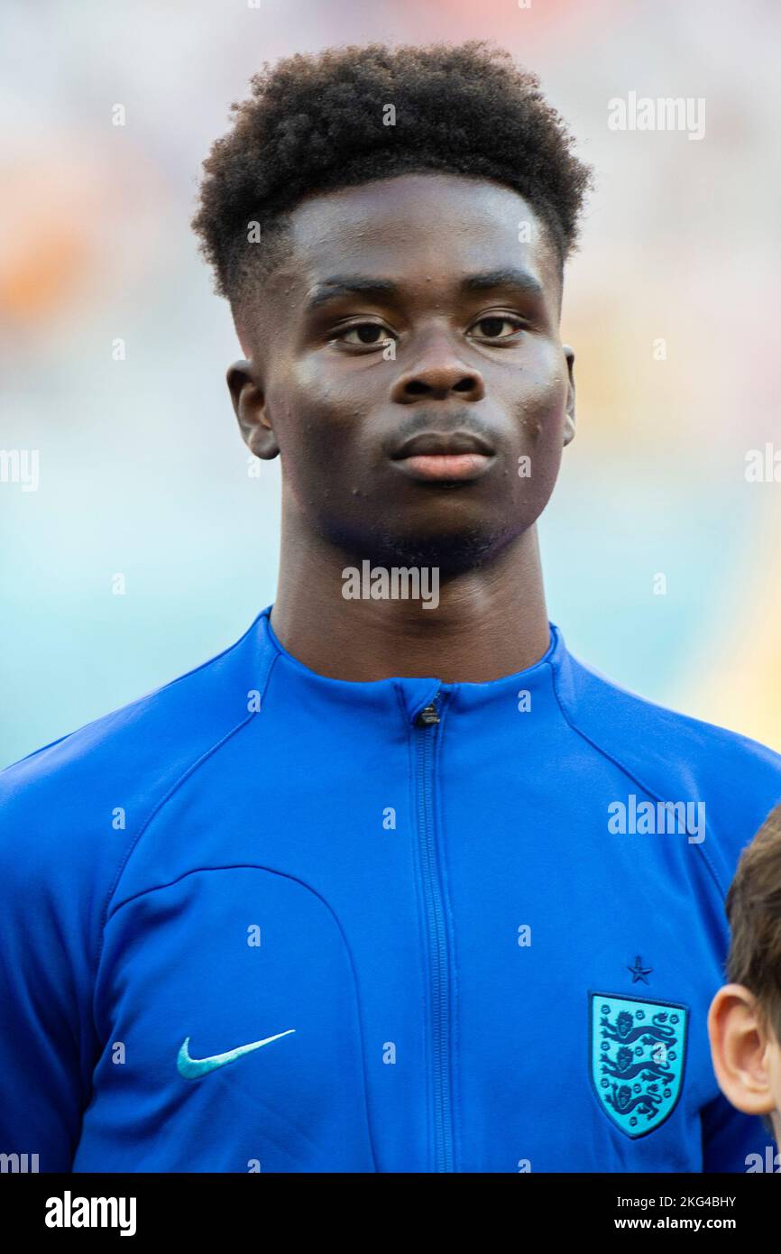 Bukayo SAKA of England during the FIFA World Cup Qatar 2022 Group B ...