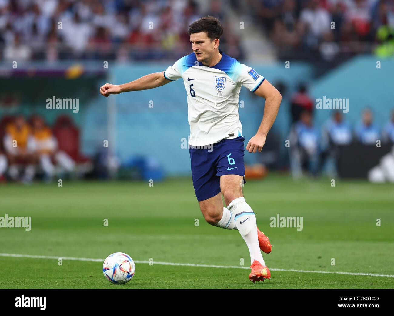 Doha, Qatar. 21st Nov, 2022. Harry Maguire of England during the FIFA ...