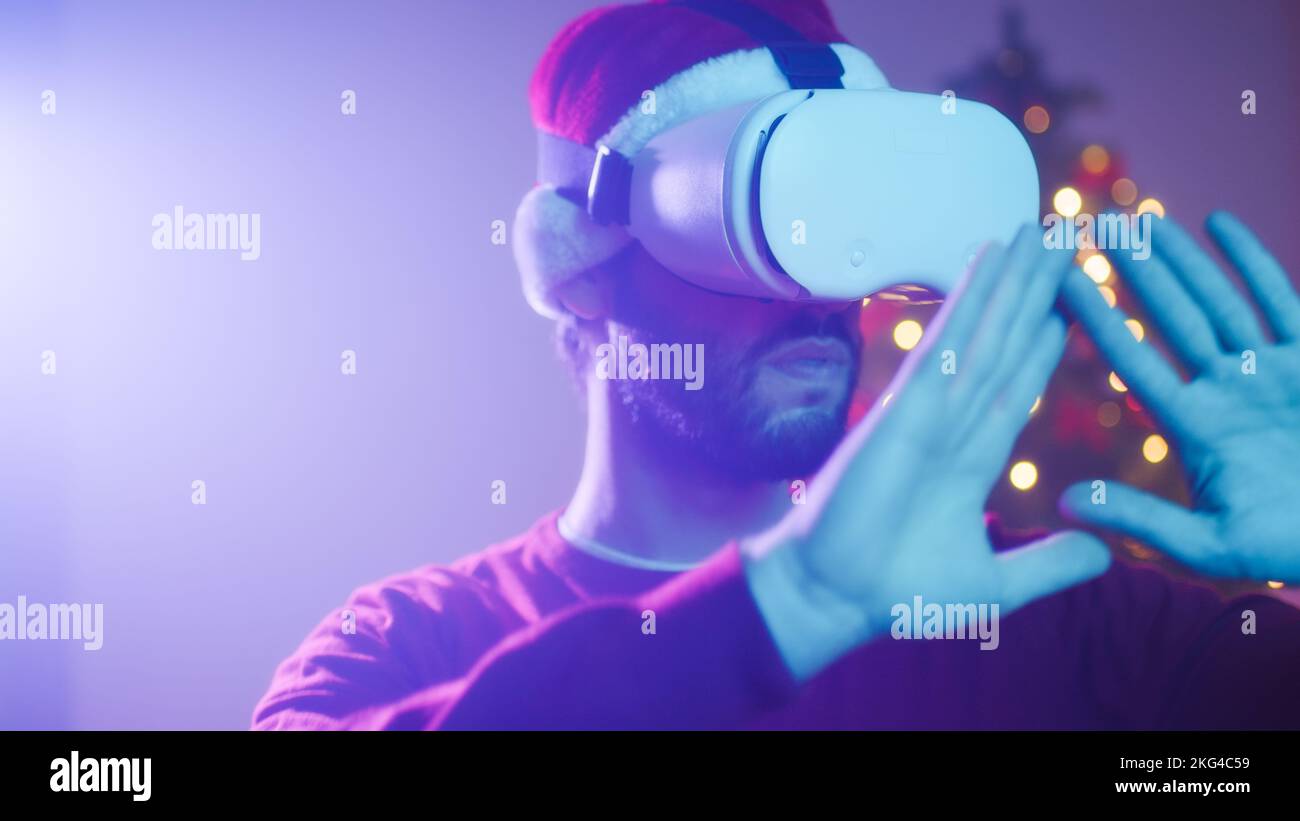 Christmas Night In Augmented Reality Stock Photo - Alamy