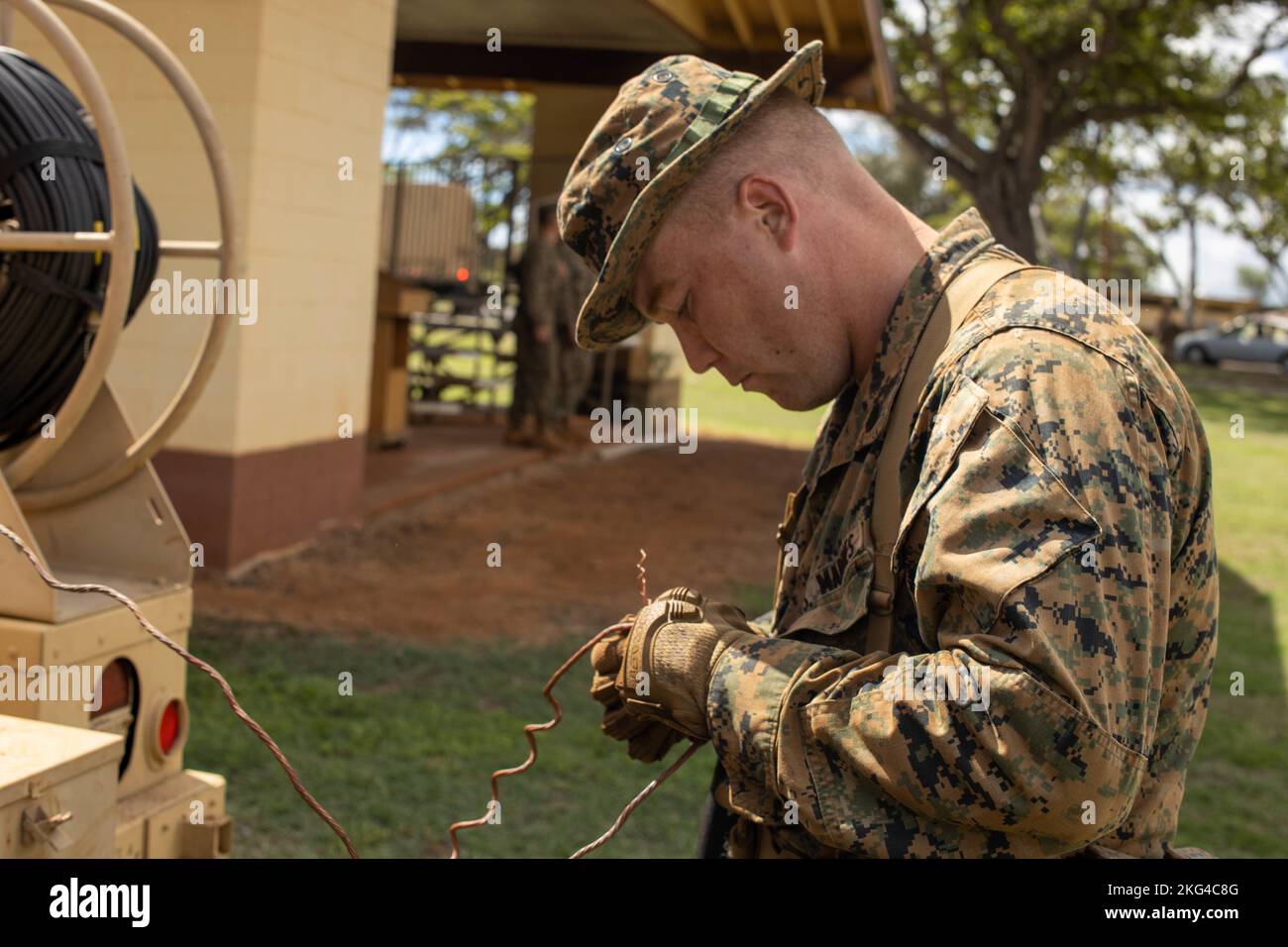 U.S. Marine Corps Staff Sgt. Nathan Summers, operations training chief ...