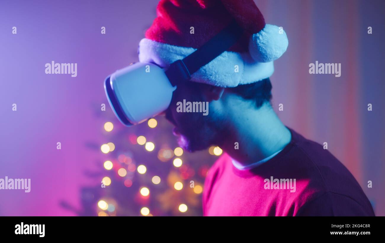 Christmas Night In Augmented Reality Stock Photo - Alamy